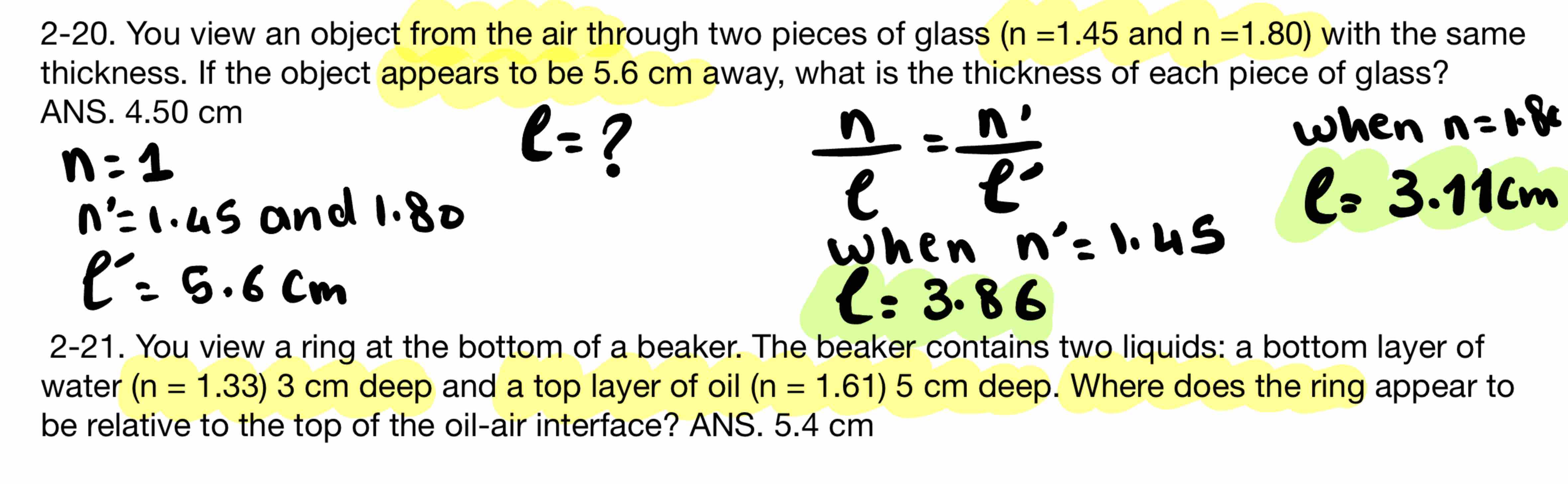 Solved 2-16. ﻿The critical angle at an interface between two | Chegg.com