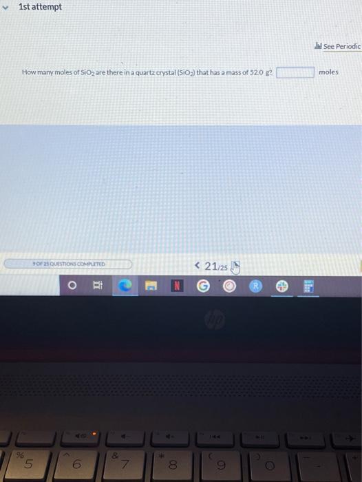 Solved 1st attempt I See Periodic How many moles of SiO2 are | Chegg.com