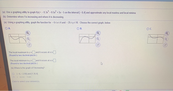 Solved A Use A Graphing Utility To Graph F X