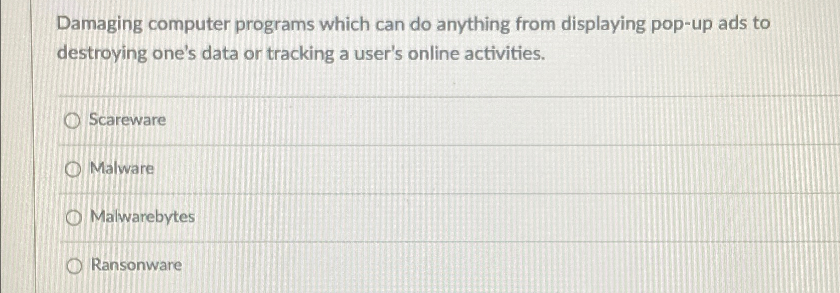 Damaging computer programs which can do anything from | Chegg.com