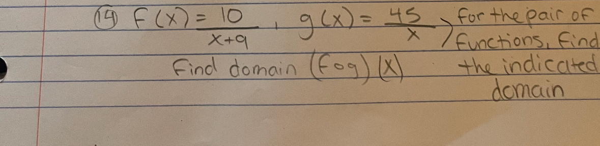 Solved f(x)=10x+9 g(x)=45x, ﻿for the pair ofFunctions find | Chegg.com