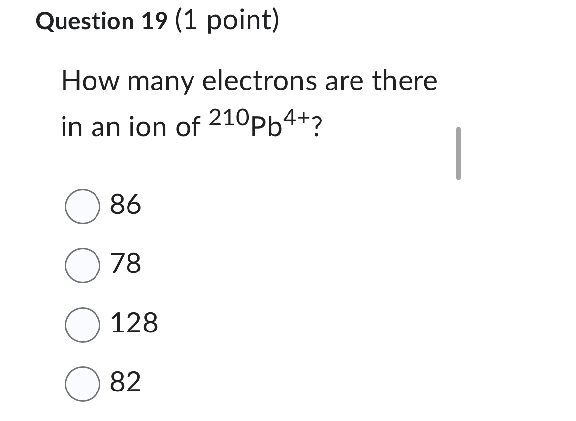 Solved Question 19 (1 ﻿point)How many electrons are | Chegg.com