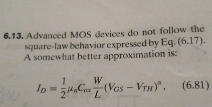 Solved 6.13. ﻿Advanced MOS devices do not follow the | Chegg.com
