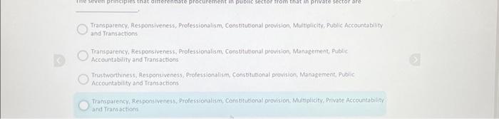 Solved The seven principles that differentiate procurement | Chegg.com