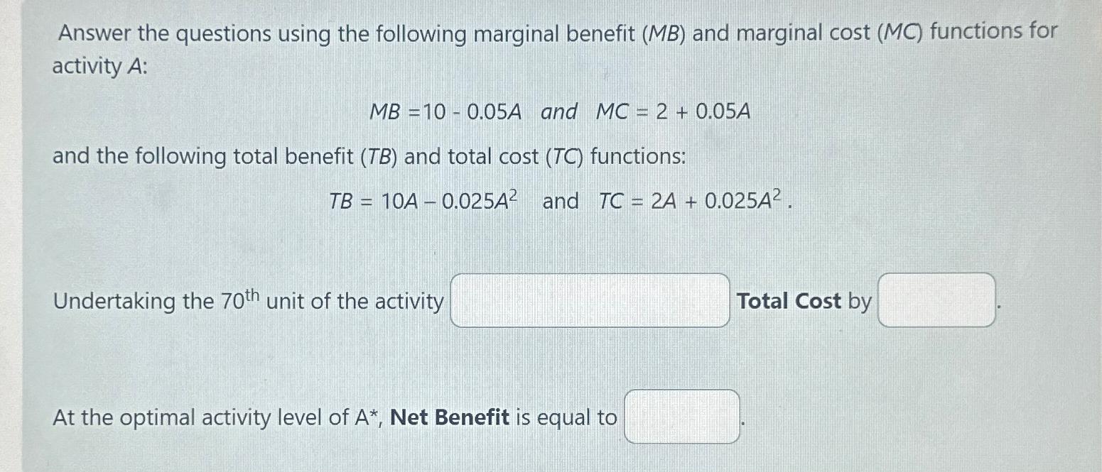 Solved Answer the questions using the following marginal | Chegg.com