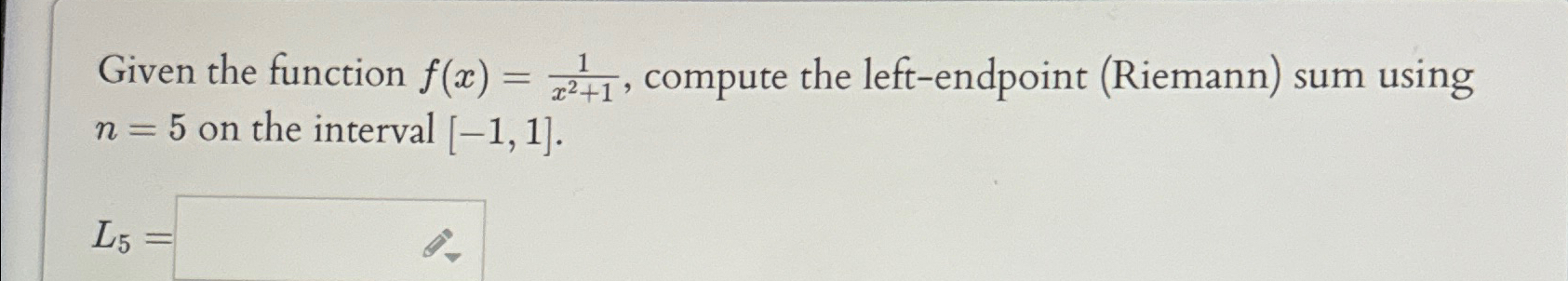 Solved Given the function f(x)=1x2+1, ﻿compute the | Chegg.com