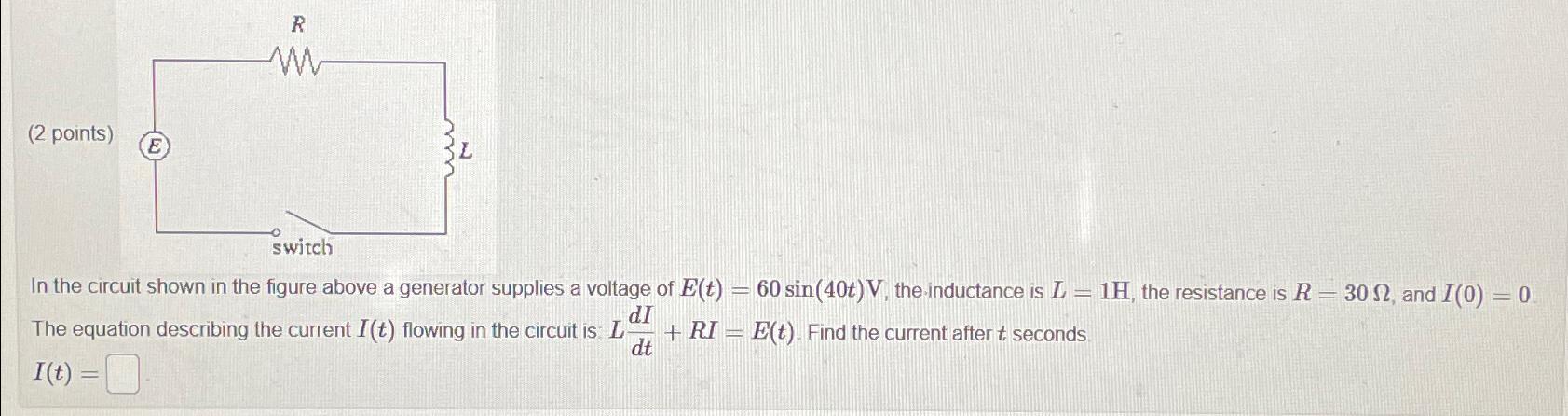 Solved (2In the circuit shown in the figure above a | Chegg.com