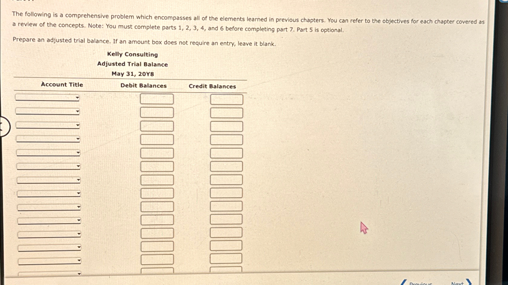 The following is a comprehensive problem which | Chegg.com