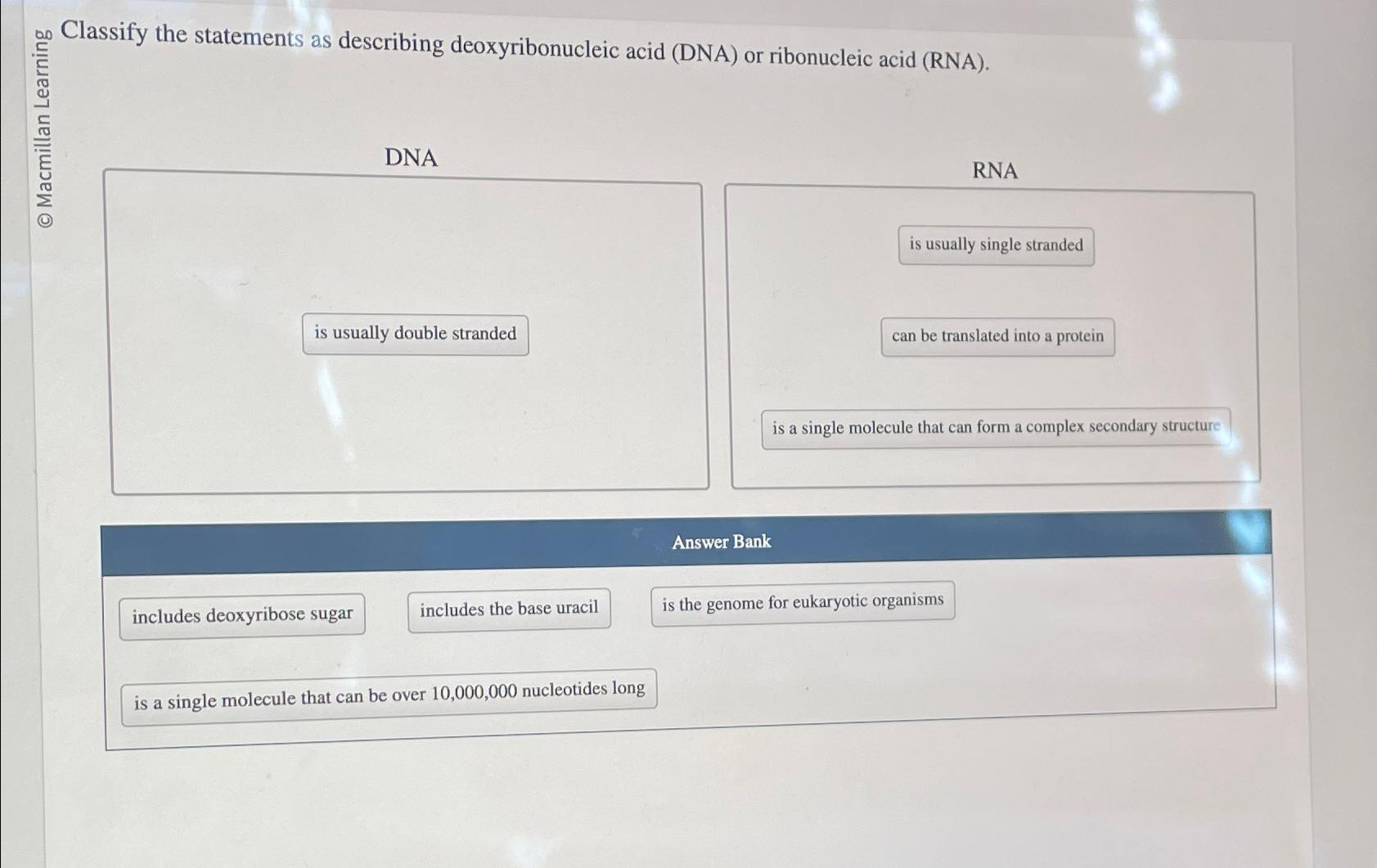 Solved Classify the statements as describing | Chegg.com