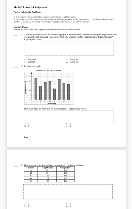 Solved MAP4C Lesson 14 Assignment Part A: Solving the | Chegg.com