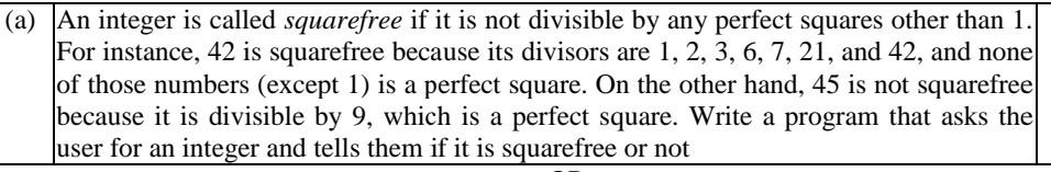 Solved a) An integer is called squarefree if it is not | Chegg.com