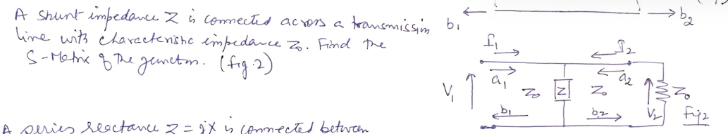 A shunt impedance Z is connected across a | Chegg.com