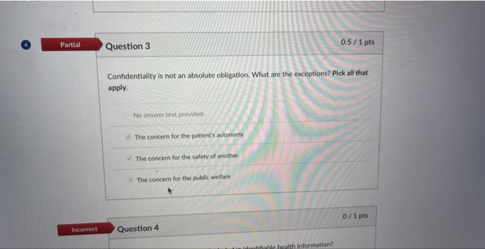 Solved Confidentiality is not an absolute obligation. What | Chegg.com