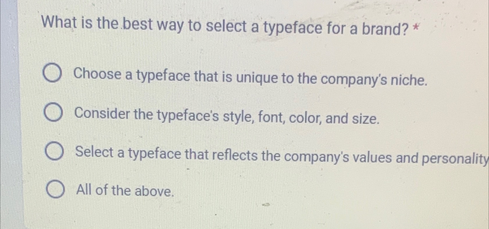 Solved What is the best way to select a typeface for a | Chegg.com