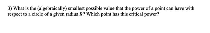 Solved 3) What is the (algebraically) smallest possible | Chegg.com