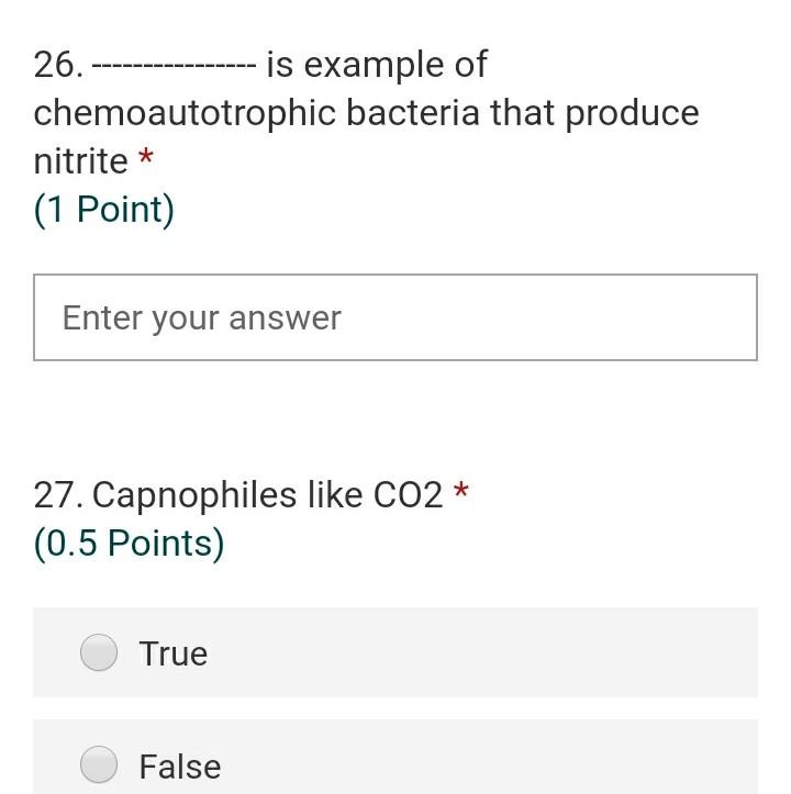 Solved 26. is example of chemoautotrophic bacteria that | Chegg.com