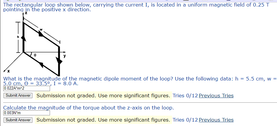 Solved The rectangular loop shown below, carrying the | Chegg.com
