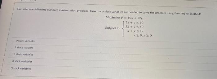 Solved Consider the following standard maximization problem. | Chegg.com