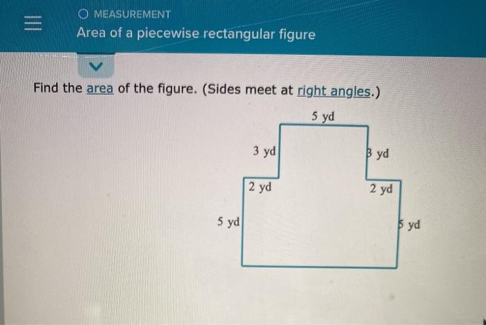 Solved O MEASUREMENT Area of a piecewise rectangular figure | Chegg.com