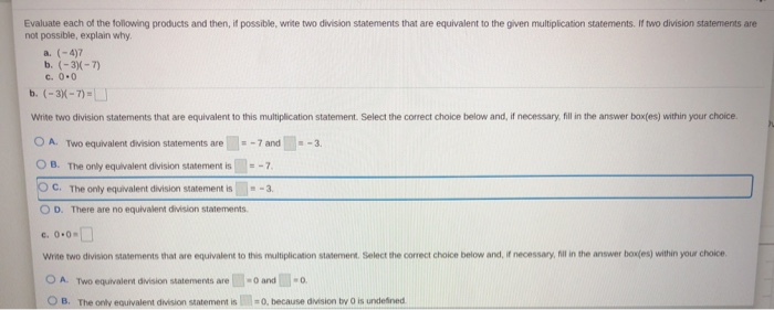 Solved Evaluate each of the following products and then, if | Chegg.com