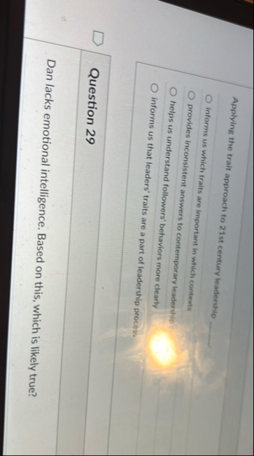 Solved Applying the trait approach to 21 ﻿st century | Chegg.com