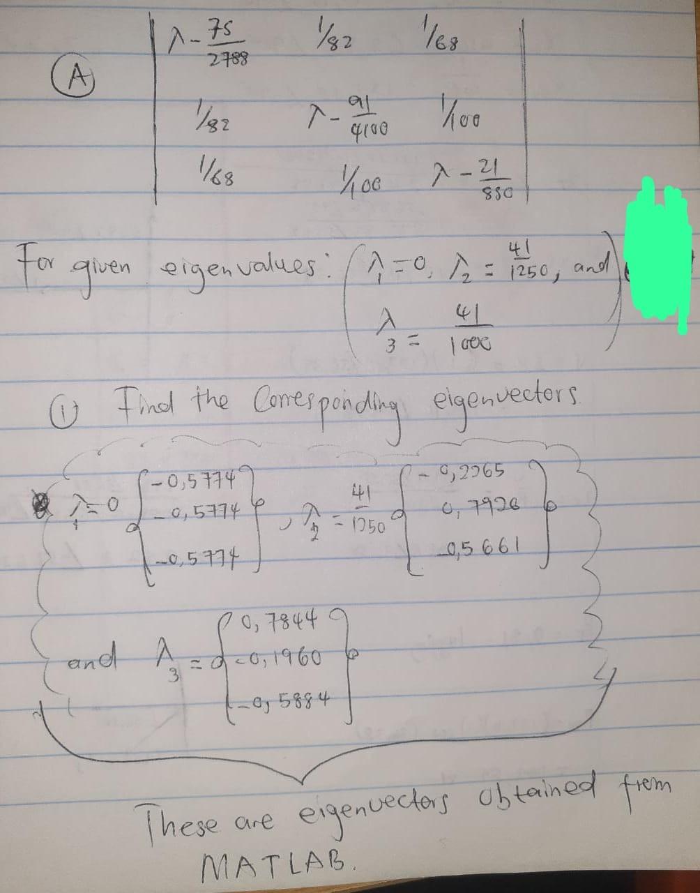 Solved Prove that the given eigenvalues produce the | Chegg.com