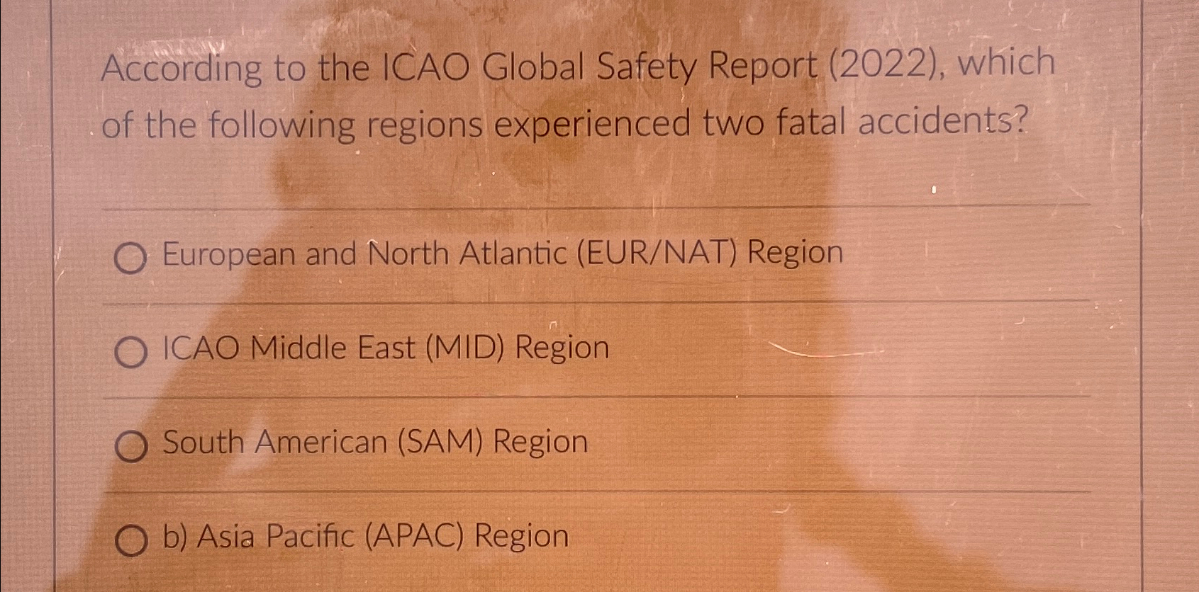 Solved According to the ICAO Global Safety Report (2022), | Chegg.com