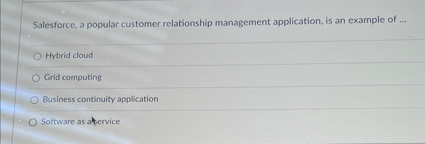 Solved Salesforce, a popular customer relationship | Chegg.com