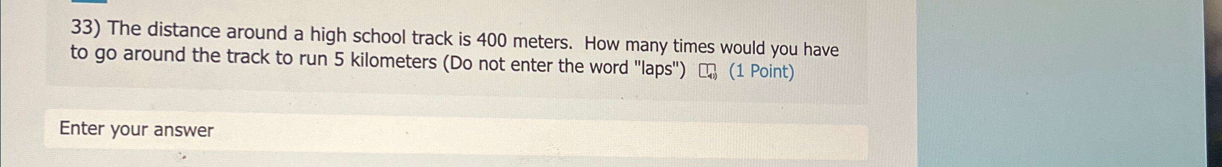 Solved The distance around a high school track is 400 | Chegg.com