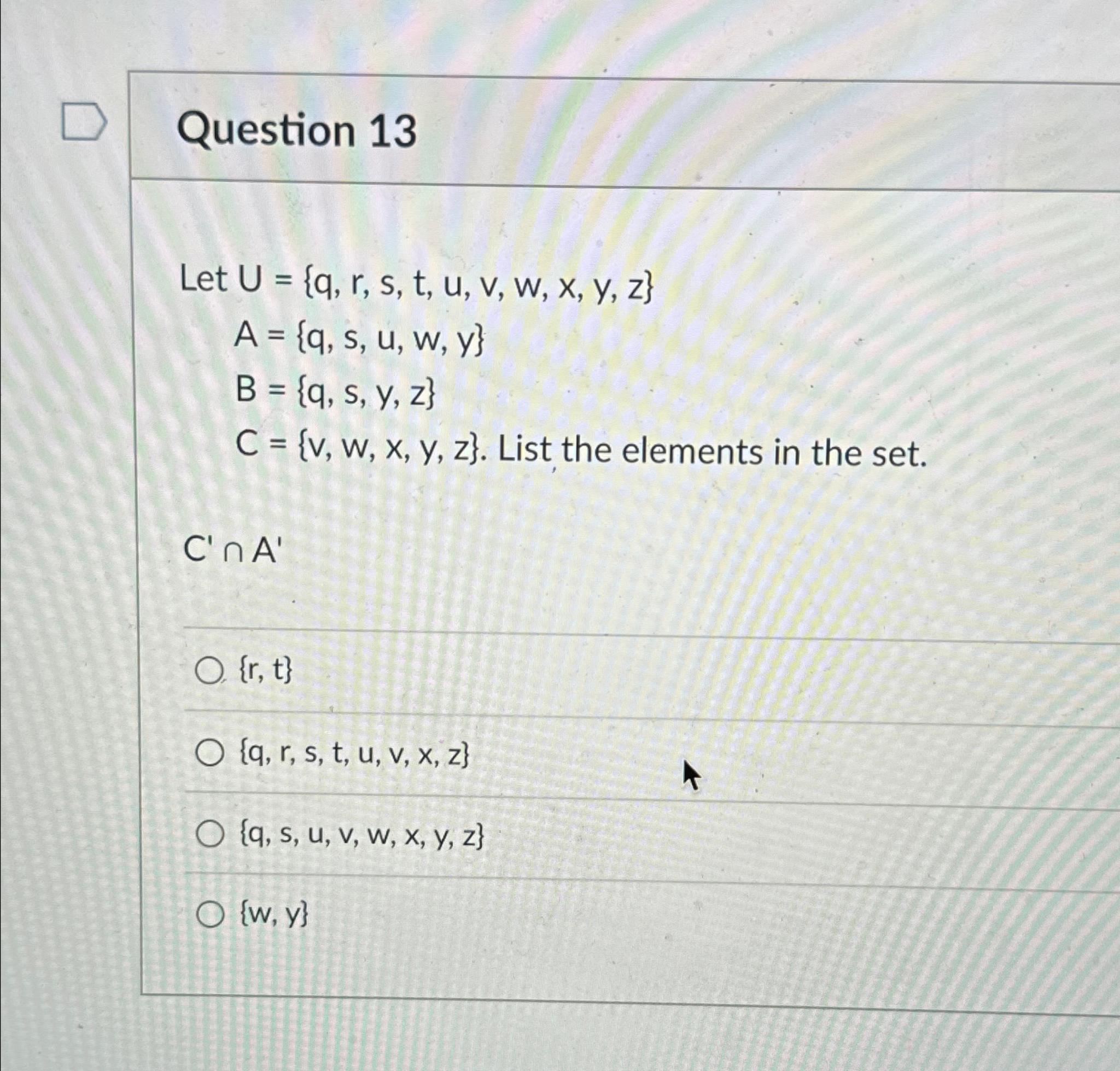 Solved Question | Chegg.com