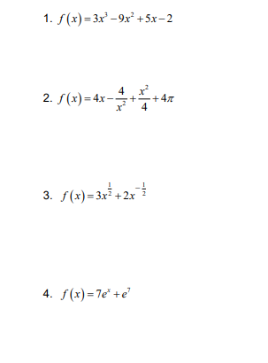 Solved f(x)=3x3-9x2+5x-2f(x)=4x-4x2+x24+4πf(x)=3x12+2x-12f(x | Chegg.com