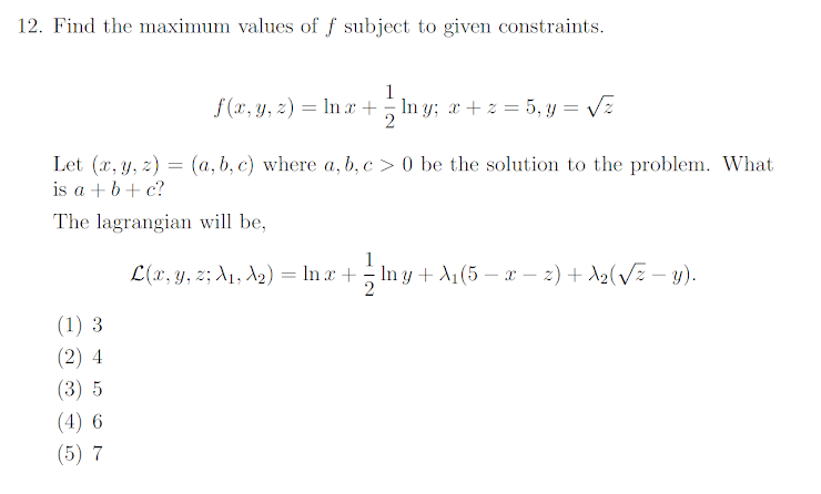 Solved Find the maximum values of f subject to given | Chegg.com