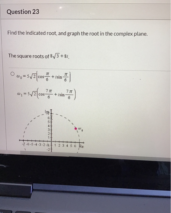 Solved Question 23 Find the indicated root, and graph the | Chegg.com
