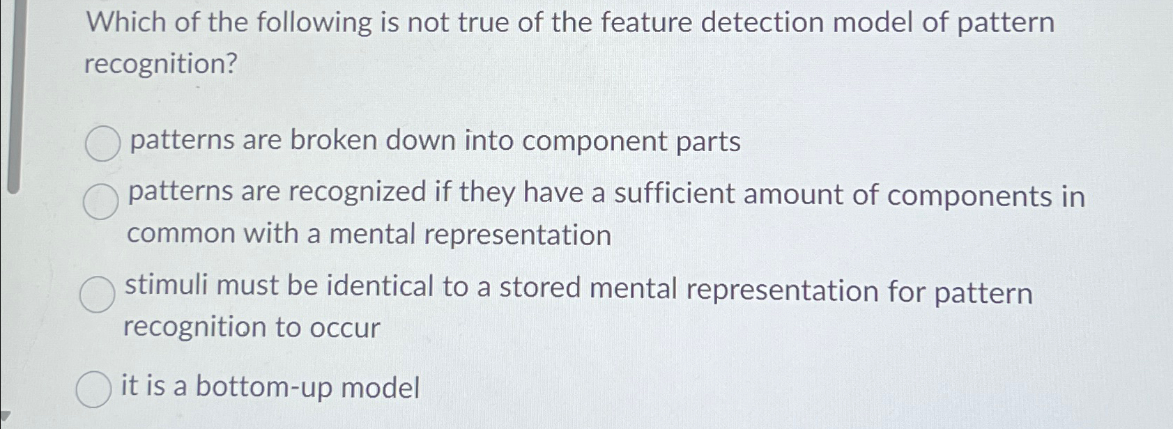 Solved Which Of The Following Is Not True Of The Feature 3870