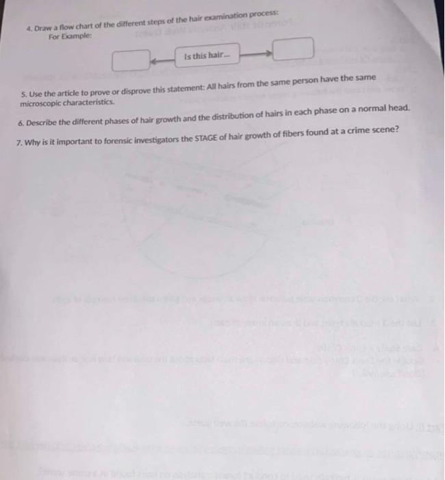 Solved 4. Draw a flow chart of the different steps of the | Chegg.com