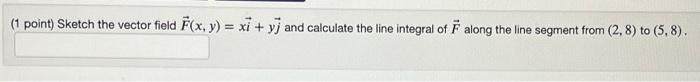 Solved (1 point) Sketch the vector field F(x,y)=xi+yj and | Chegg.com