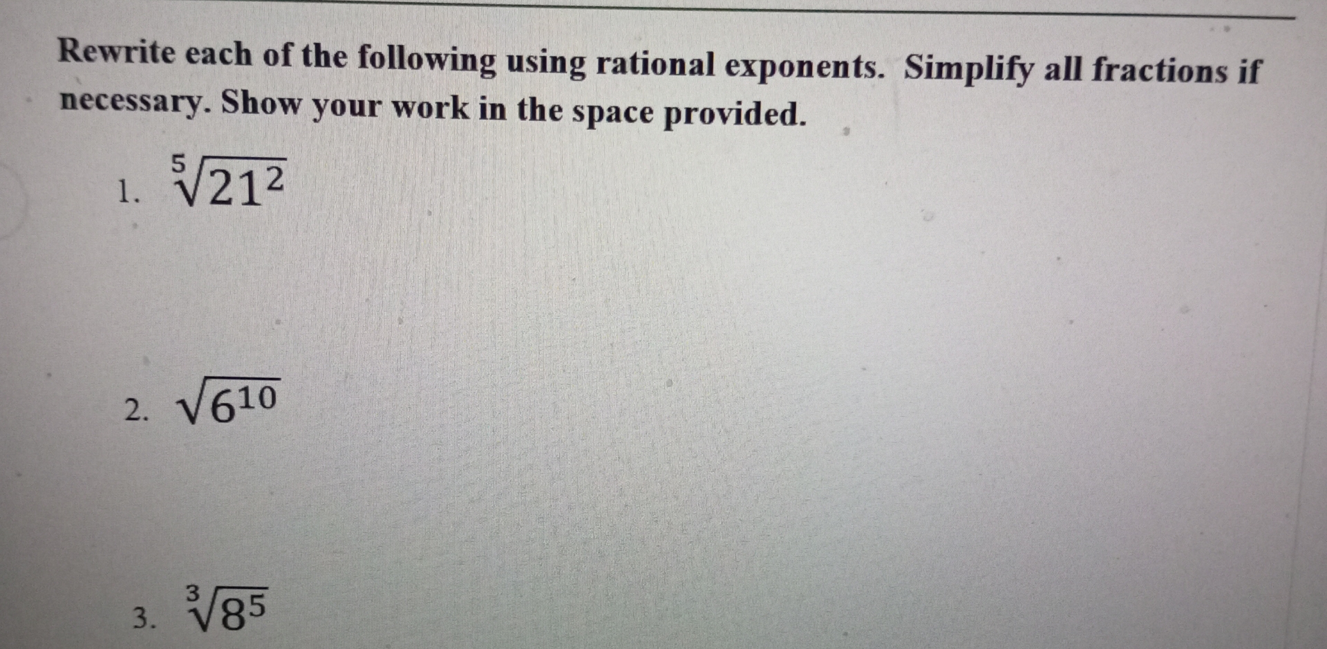 Solved Rewrite each of the following using rational | Chegg.com
