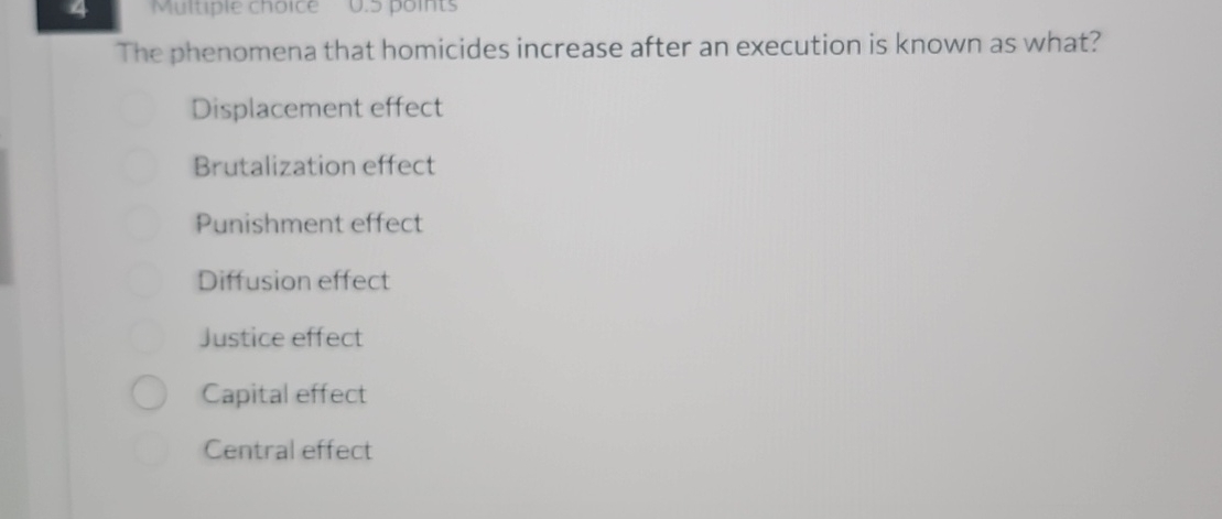 Solved The phenomena that homicides increase after an | Chegg.com