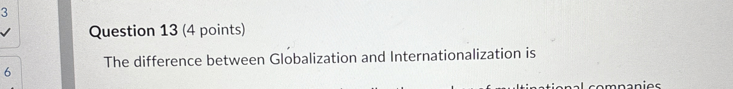 Solved Question 13 (4 ﻿points)The difference between | Chegg.com