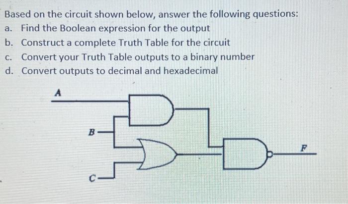 Solved Based on the circuit shown below, answer the | Chegg.com