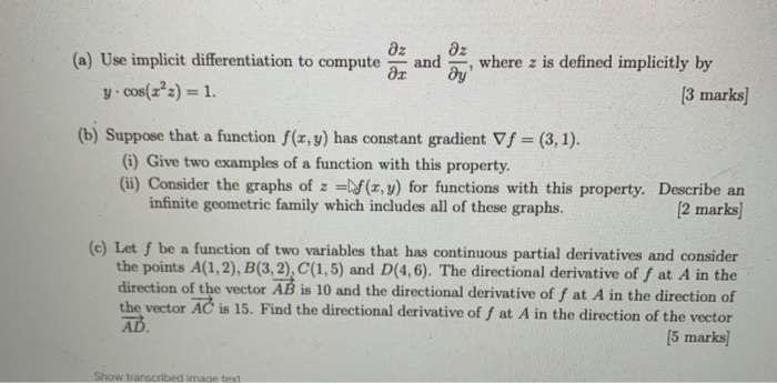 Solved (a) Use implicit differentiation to compute | Chegg.com