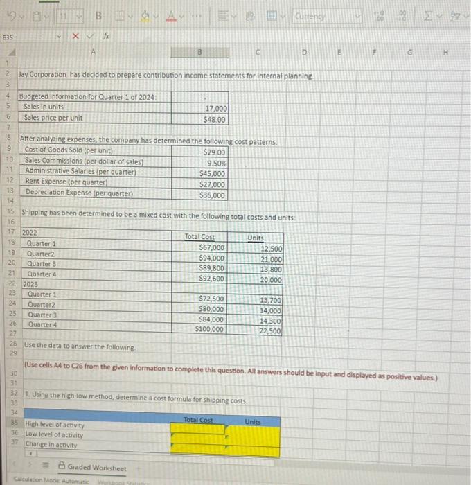 Solved Preparing a Contribution Format Income Statement | Chegg.com