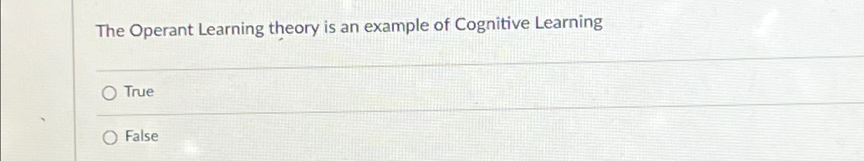 Solved The Operant Learning theory is an example of | Chegg.com
