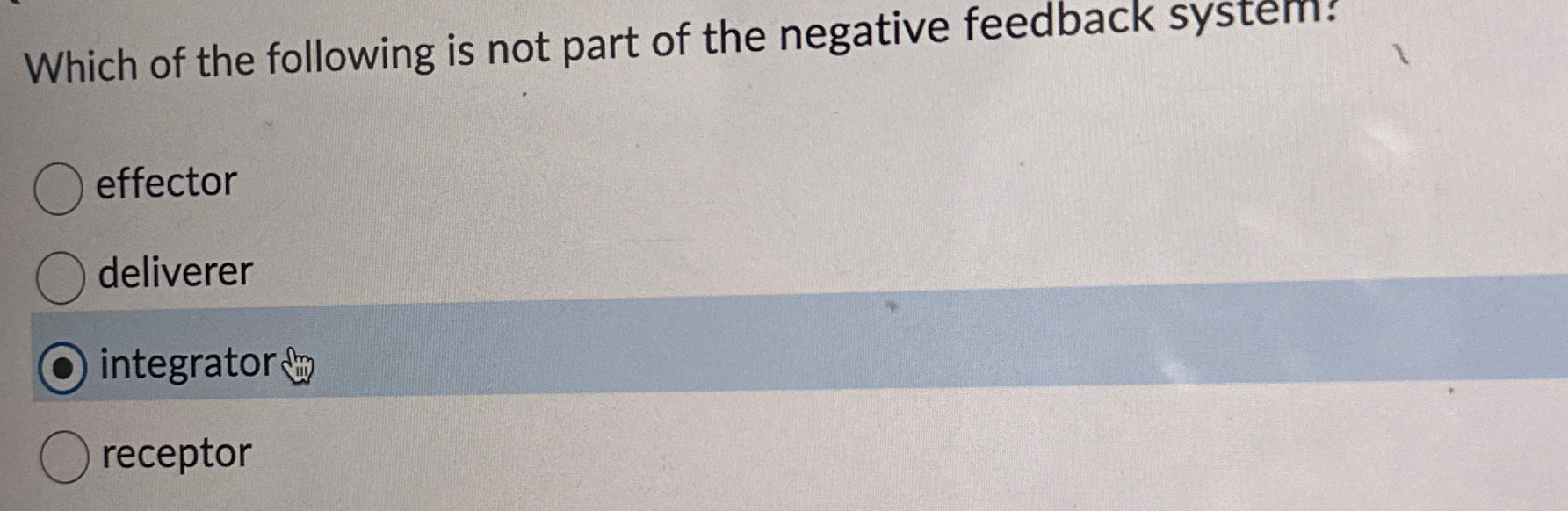 Solved Which of the following is not part of the negative | Chegg.com