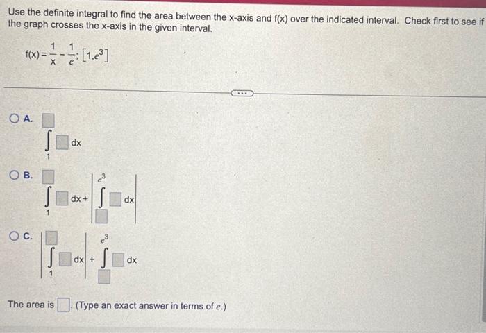 Solved Use the definite integral to find the area between | Chegg.com