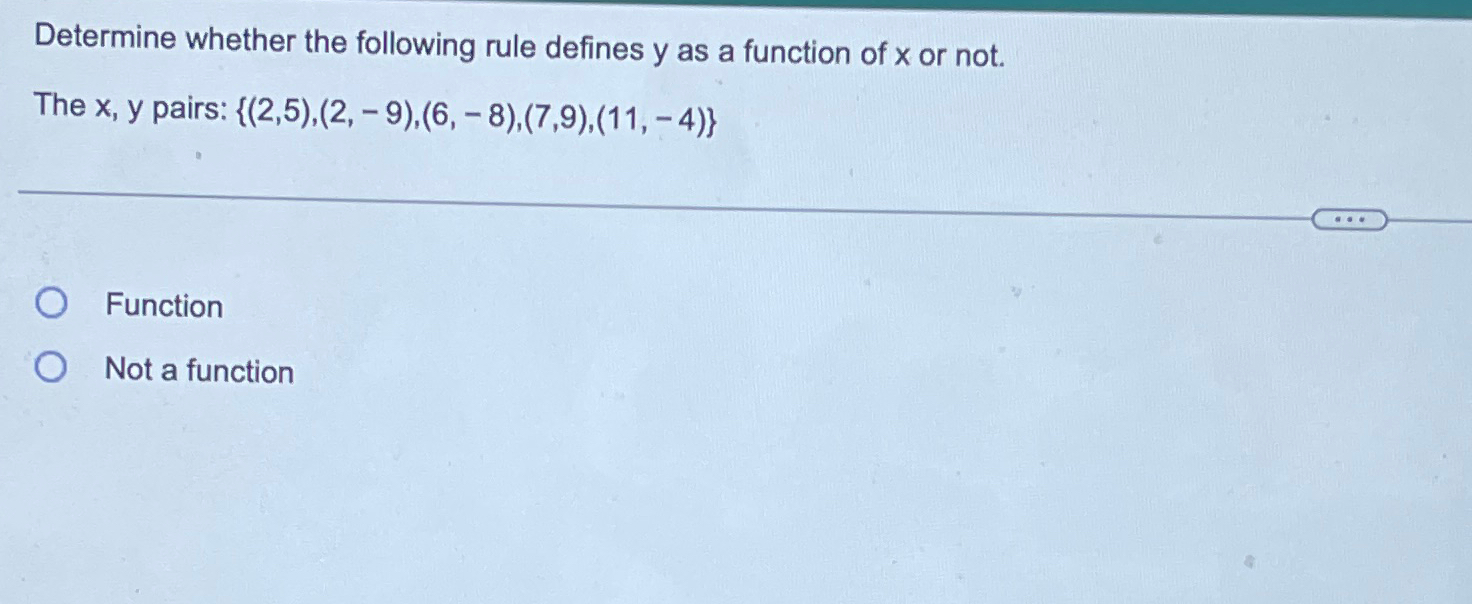 Solved Determine Whether The Following Rule Defines Y ﻿as A