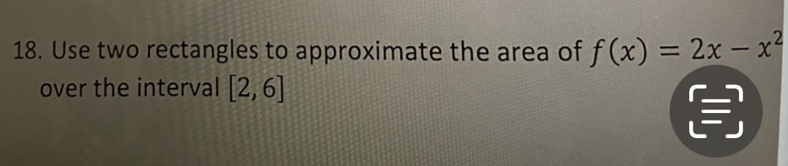 Use two rectangles to approximate the area of | Chegg.com