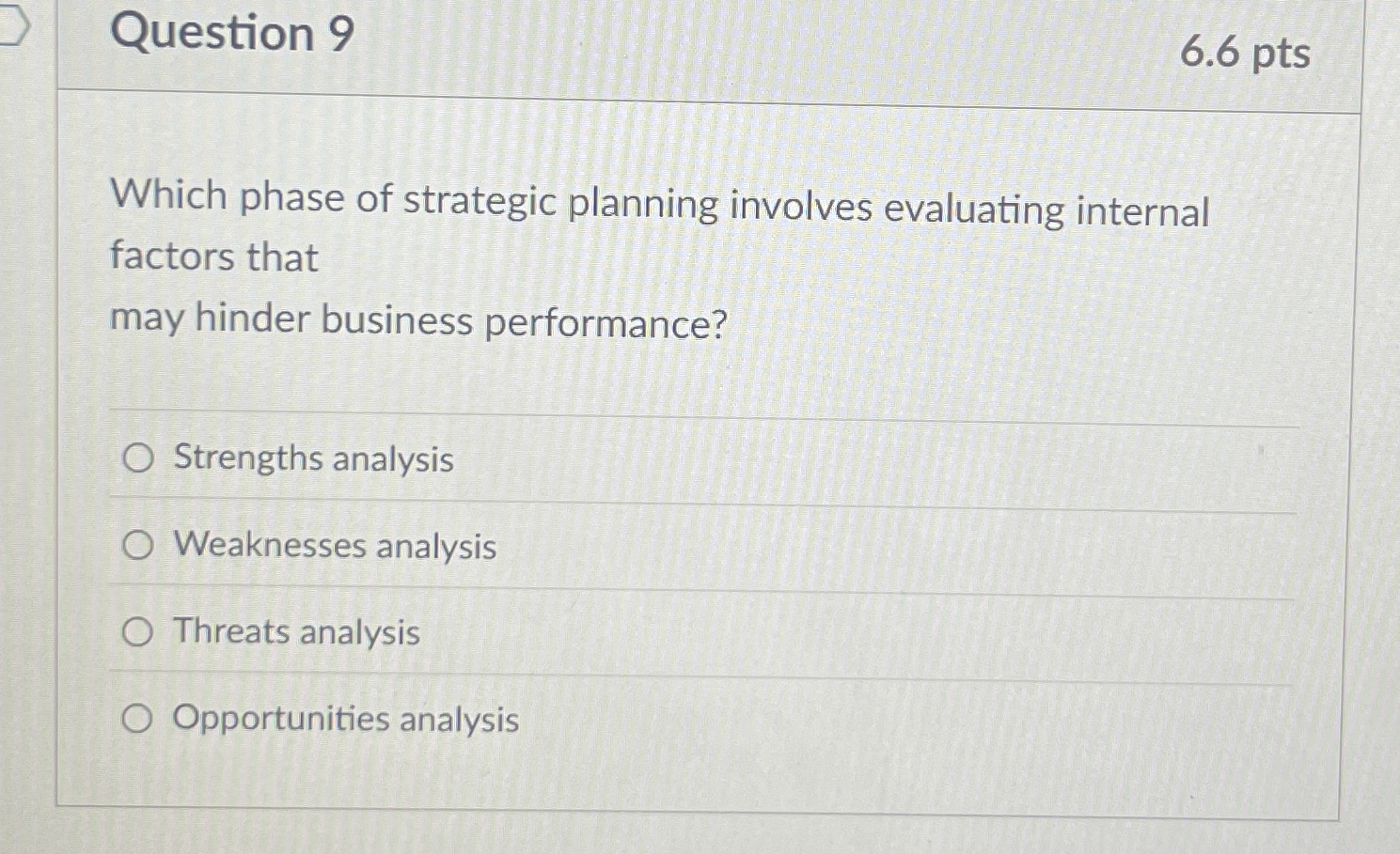 Solved Question 9Which phase of strategic planning involves | Chegg.com