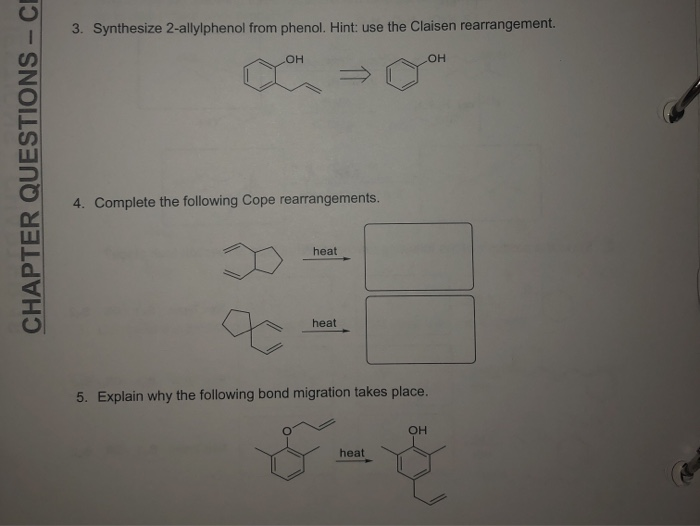 Solved 3. Synthesize 2-allylphenol from phenol. Hint: use | Chegg.com