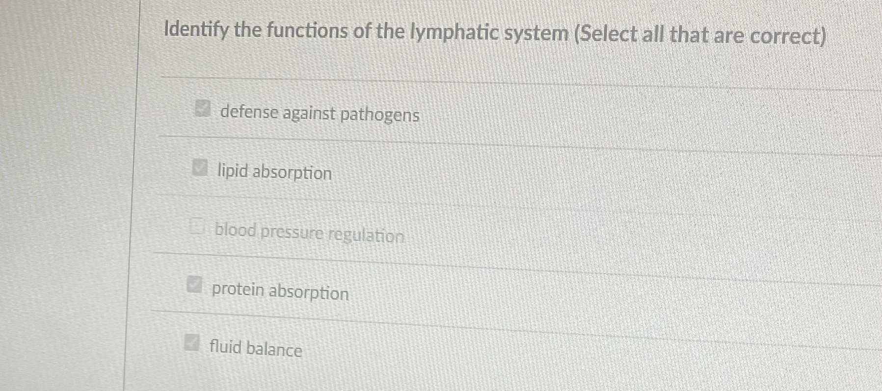 Solved Identify the functions of the lymphatic system | Chegg.com
